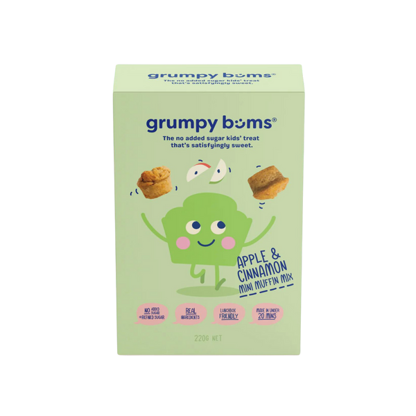 Grumpy Bums Apple & Cinnamon Mini Muffin Mix - Nourishing Bubs