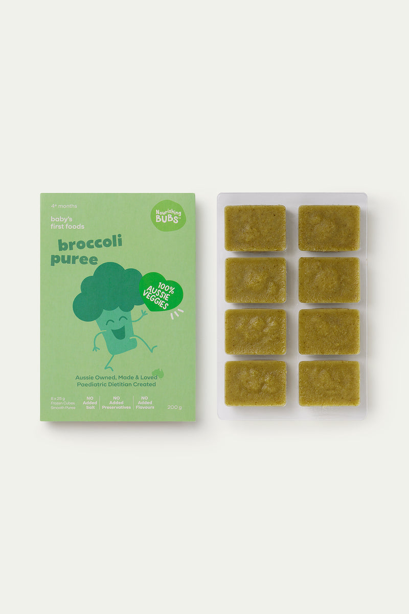 Broccoli Puree Cubes - Nourishing Bubs