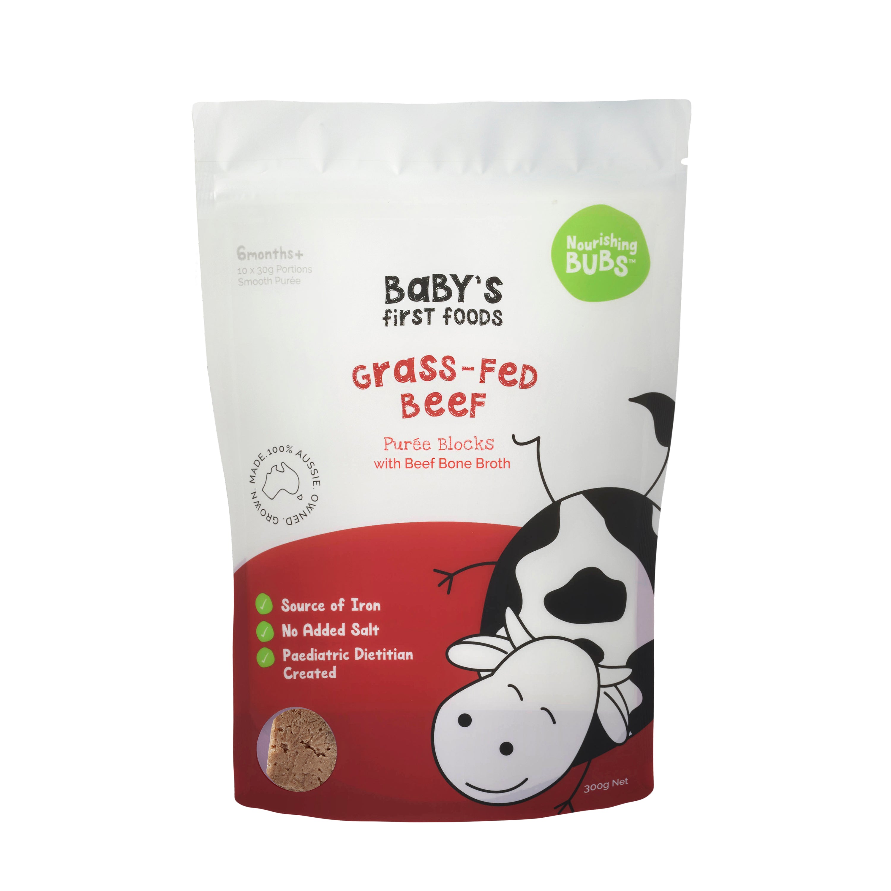 Grass-Fed Beef Purée for Babies | Iron Rich - Nourishing Bubs