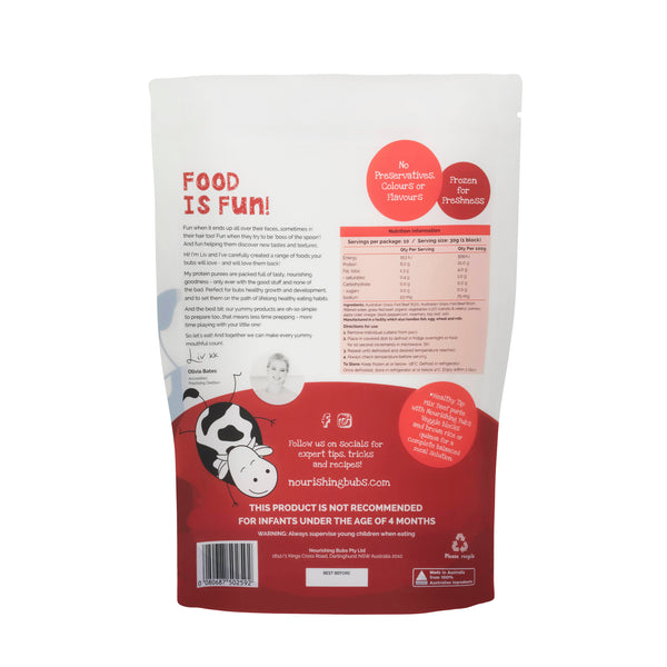 Grass-Fed Beef Puree Cubes - Nourishing Bubs