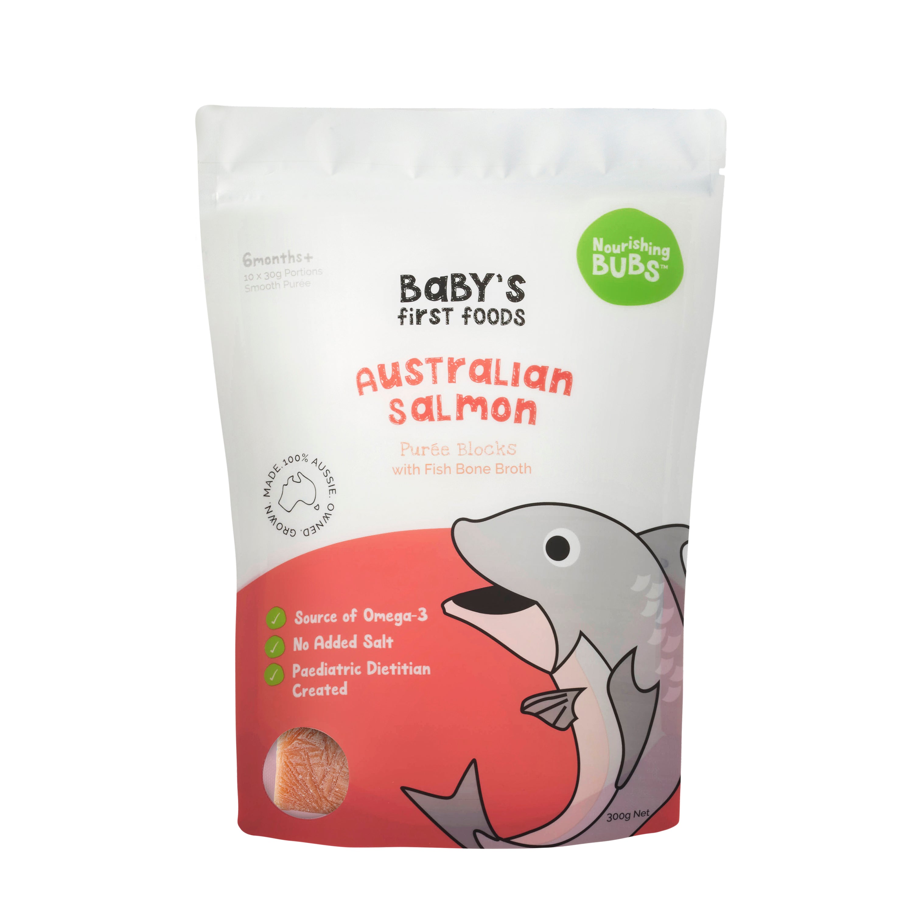 Salmon Purée Cubes for Babies - Nourishing Bubs